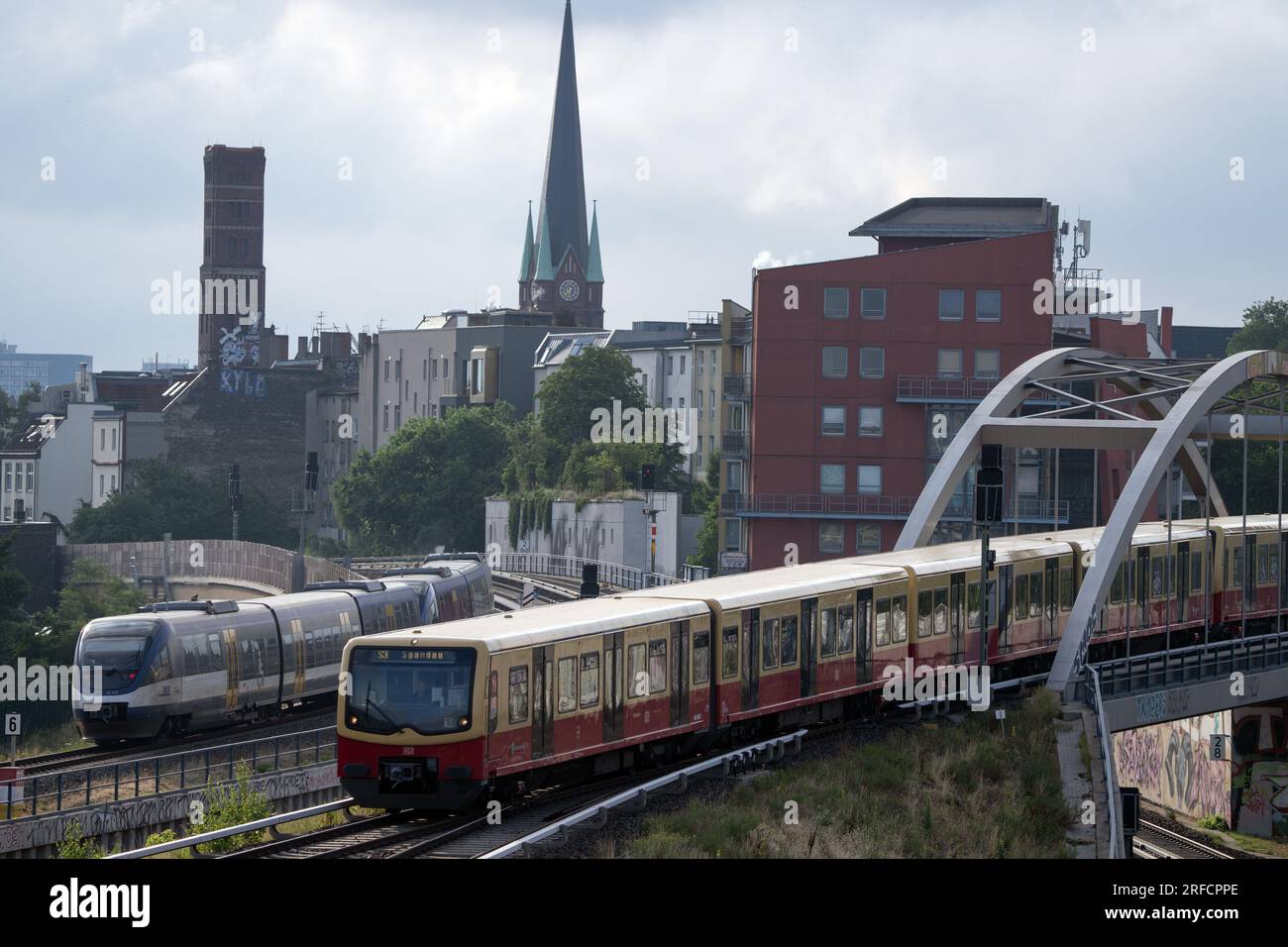 Berlin, Germany. 20th July, 2023. The S-Bahn line S3 to Spandau and a ...