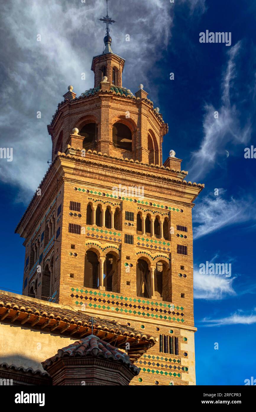 Mudejar tower of the Cathedral of Santa Mara de Mediavilla de Teruel ...
