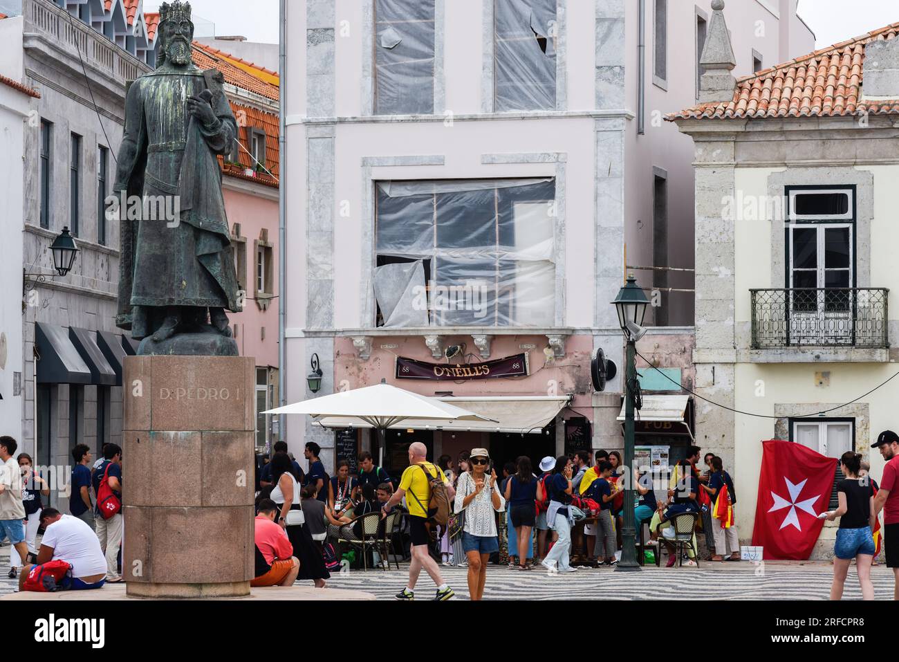 Cascais, Portugal - August 2, 2023: Catholic youngsters from multiple ...