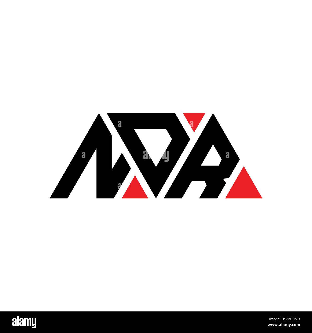 NDR triangle letter logo design with triangle shape. NDR triangle logo ...