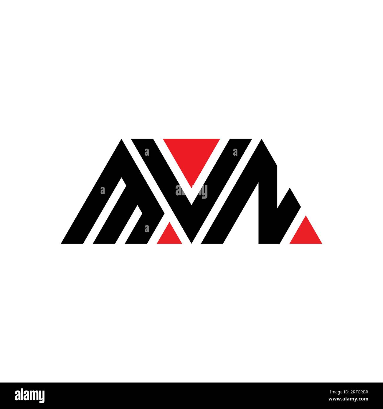 MVN triangle letter logo design with triangle shape. MVN triangle logo ...