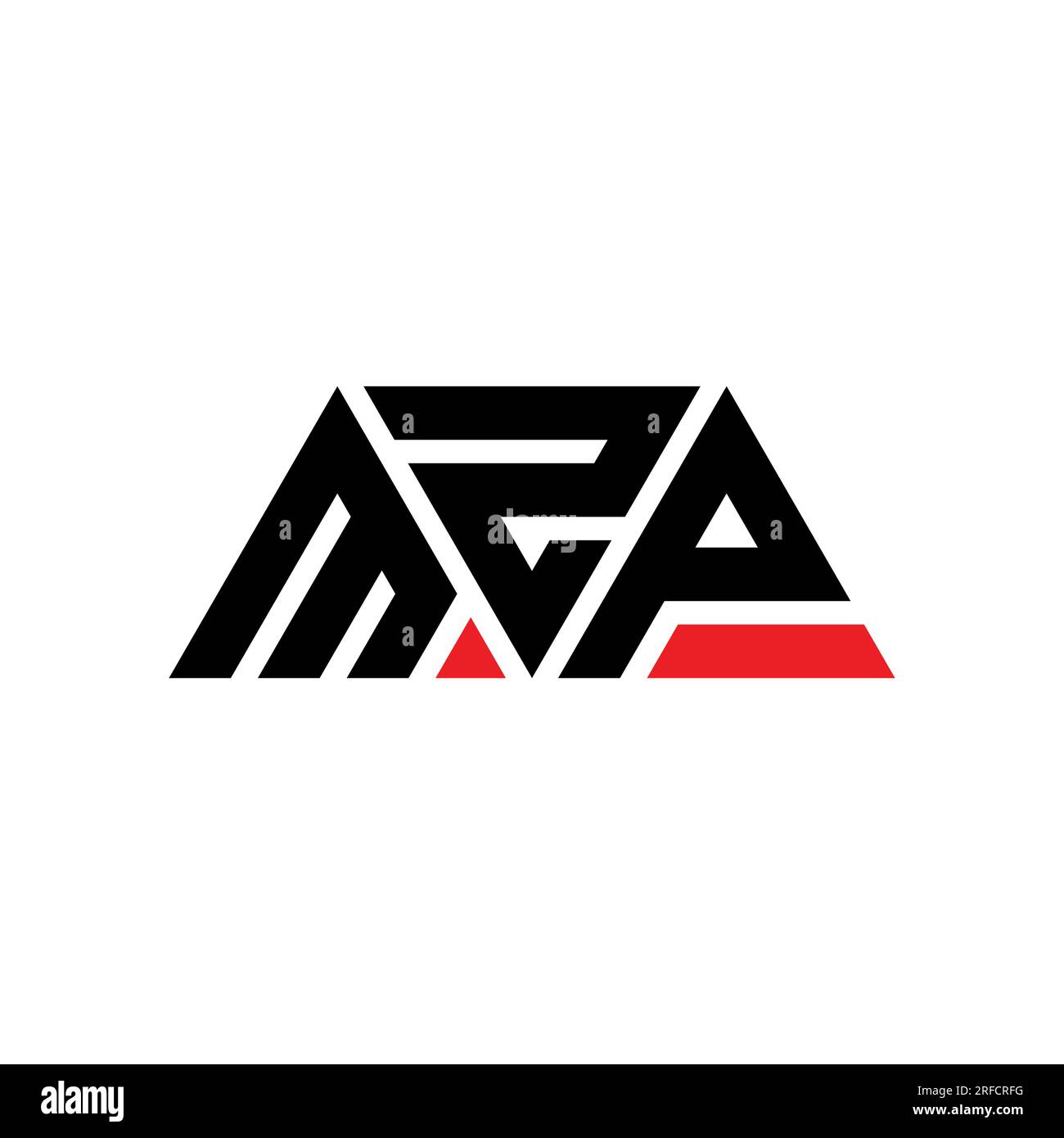 MZP triangle letter logo design with triangle shape. MZP triangle logo ...