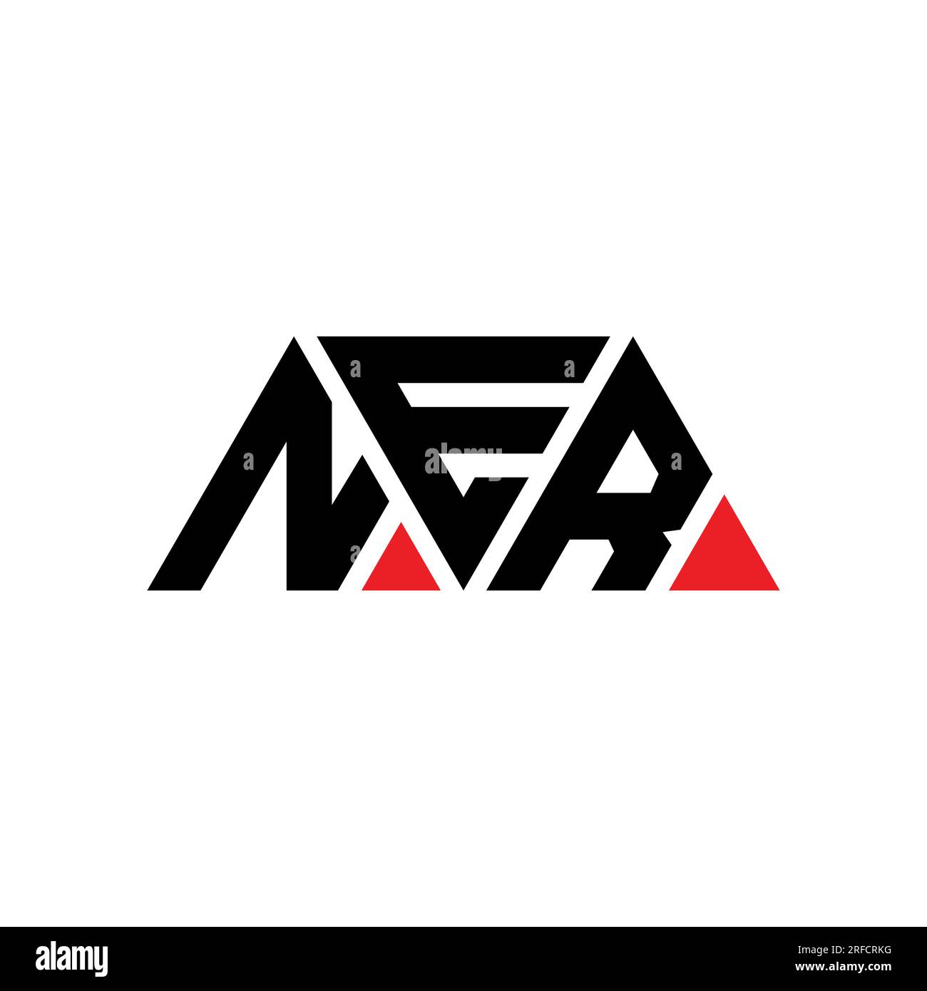 NER triangle letter logo design with triangle shape. NER triangle logo ...