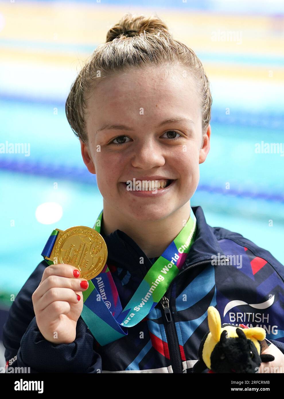 Great Britain's Maisie Summers-Newton with her gold medal after winning ...