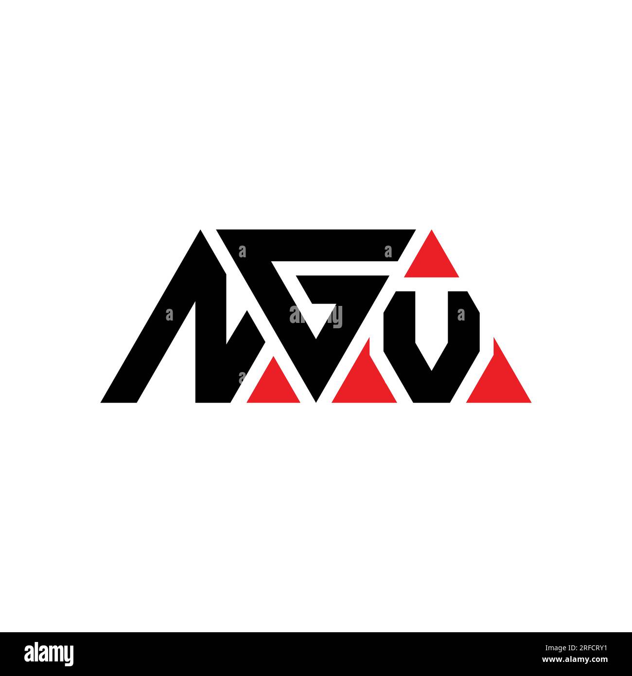 NGV triangle letter logo design with triangle shape. NGV triangle logo ...
