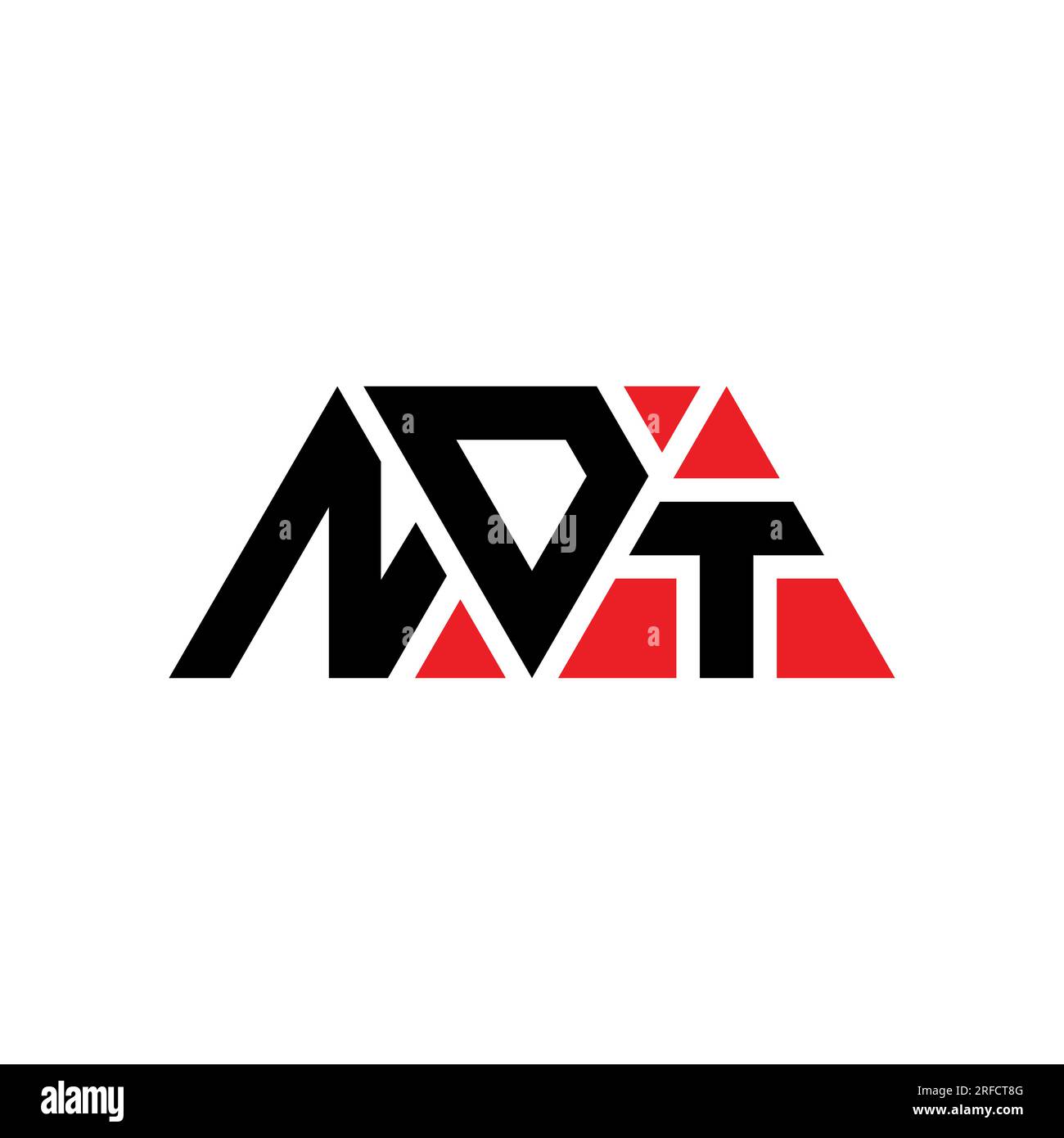 NDT triangle letter logo design with triangle shape. NDT triangle logo ...