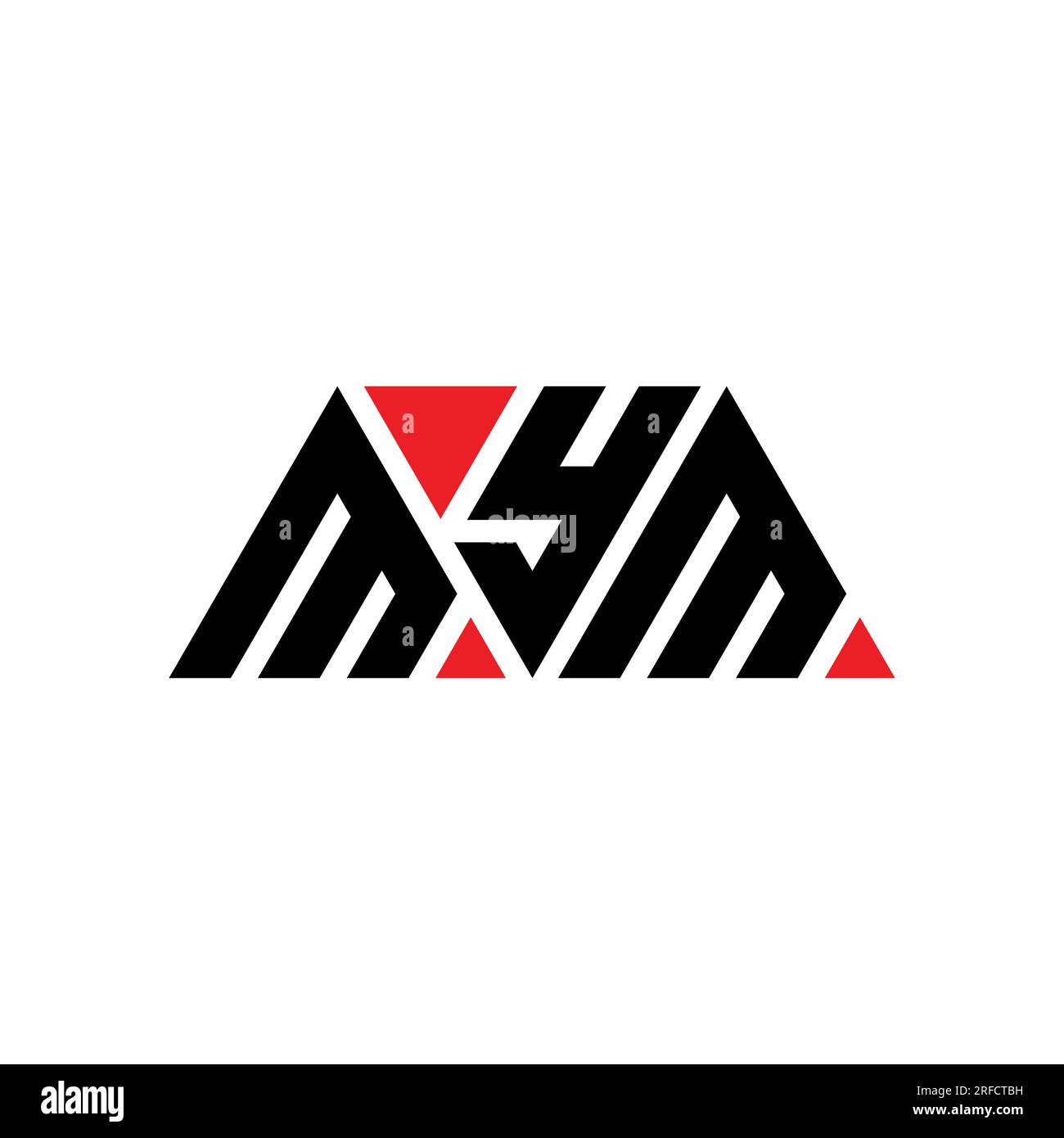MYM triangle letter logo design with triangle shape. MYM triangle logo ...