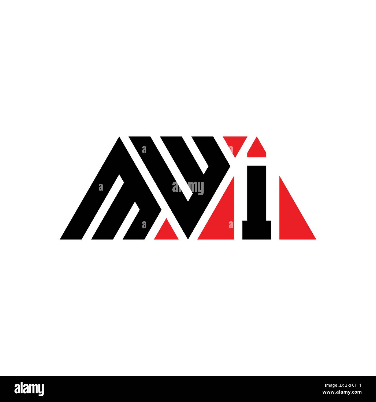 MWI triangle letter logo design with triangle shape. MWI triangle logo ...
