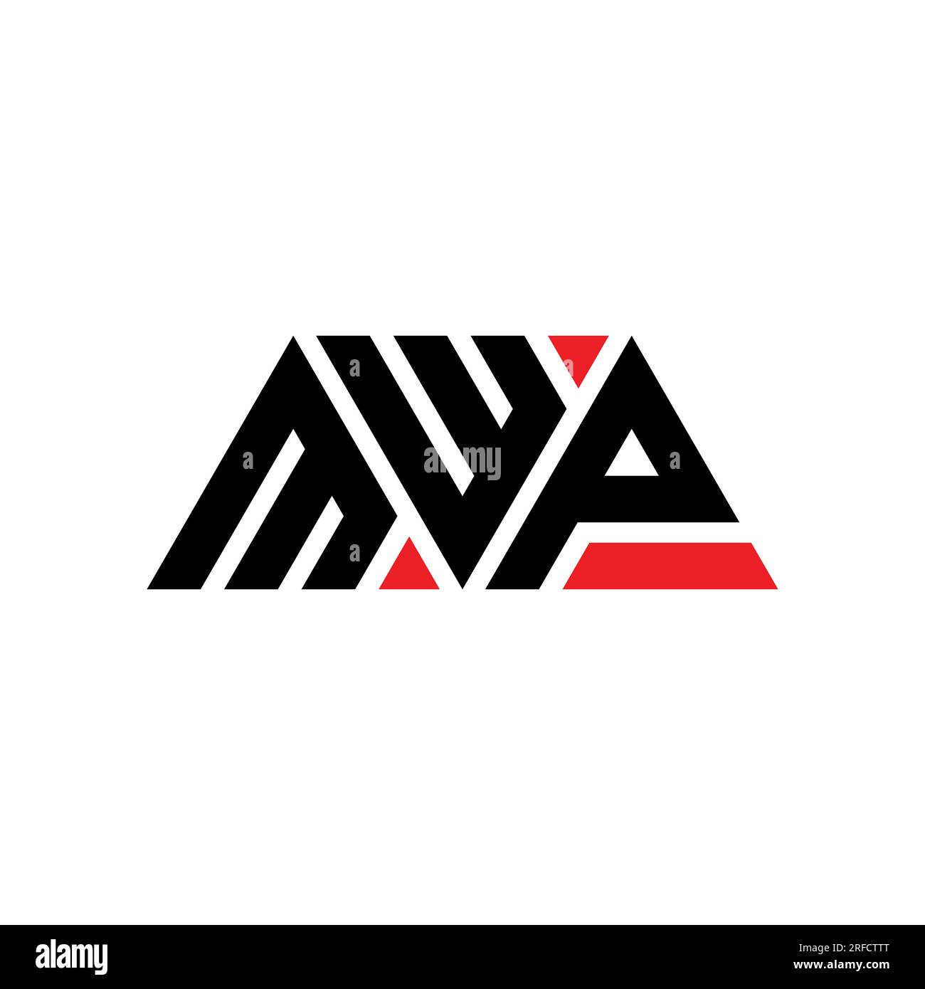 MWP triangle letter logo design with triangle shape. MWP triangle logo ...