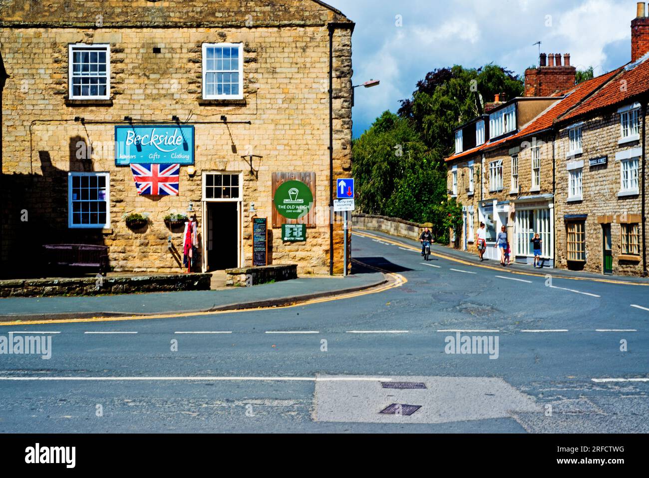 Beckside and New Bridge, Pickering, North Yorkshire, England Stock ...