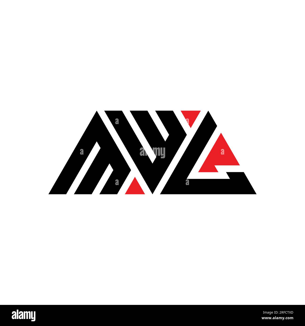 MWL triangle letter logo design with triangle shape. MWL triangle logo ...