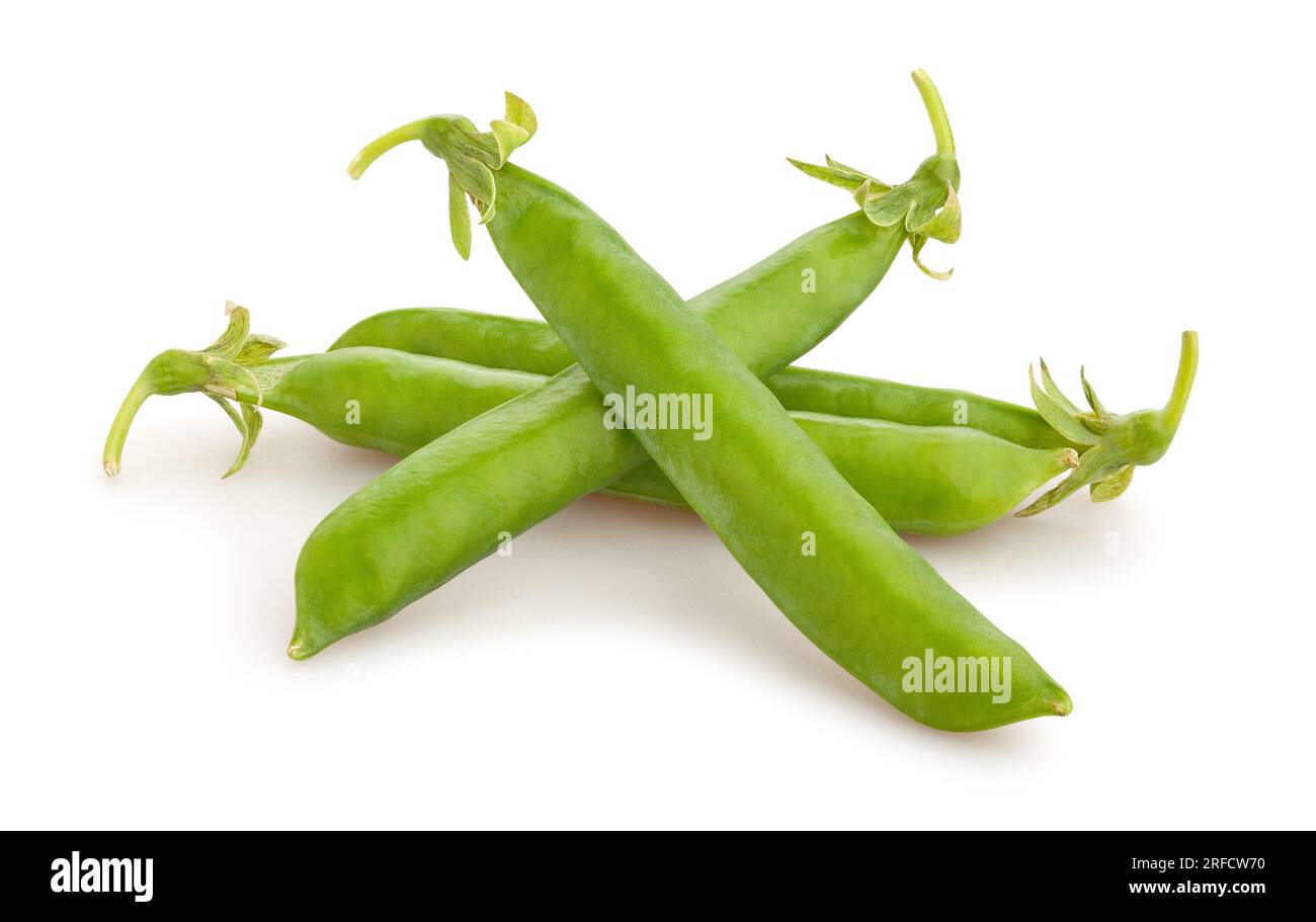 green pea path isolated on white Stock Photo - Alamy