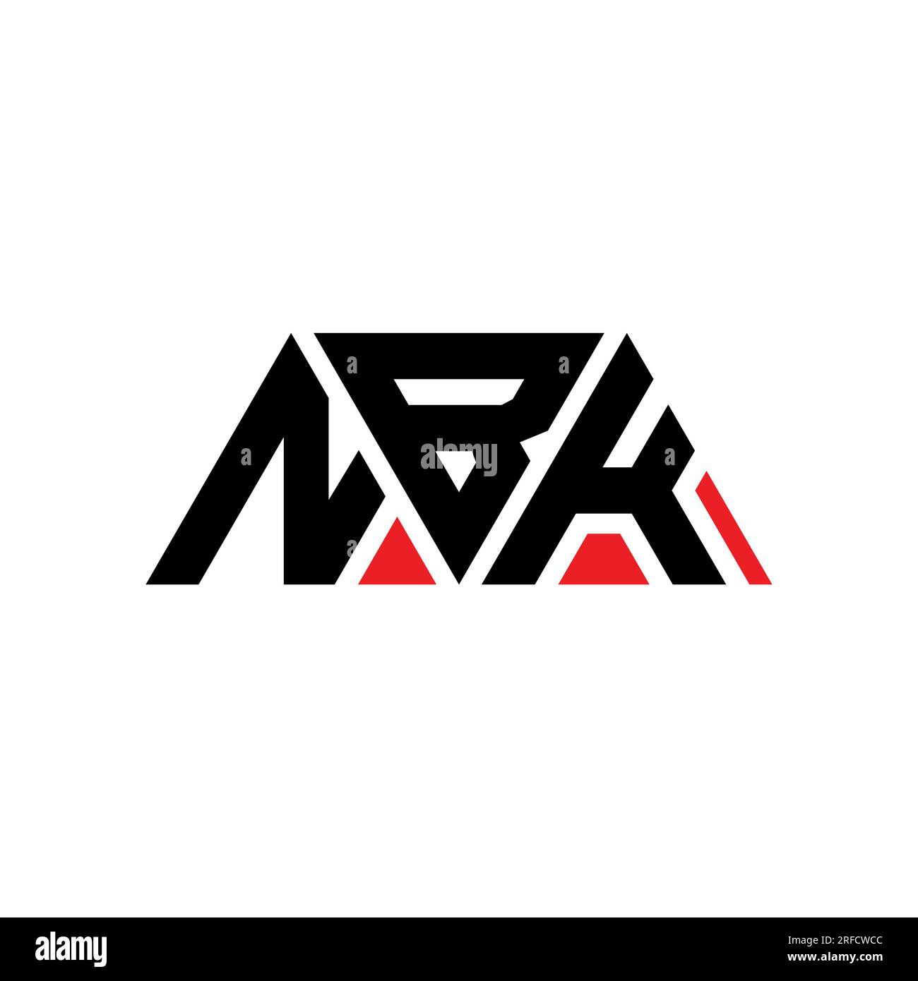 NBK triangle letter logo design with triangle shape. NBK triangle logo ...