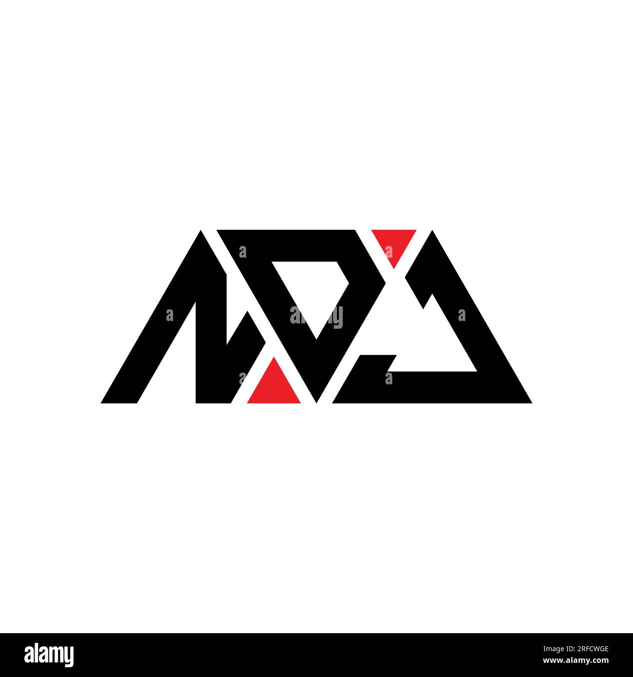 NDJ triangle letter logo design with triangle shape. NDJ triangle logo ...