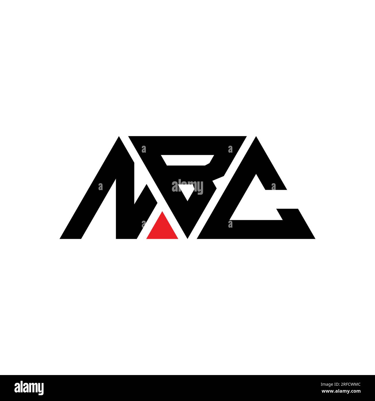 NBC triangle letter logo design with triangle shape. NBC triangle logo ...