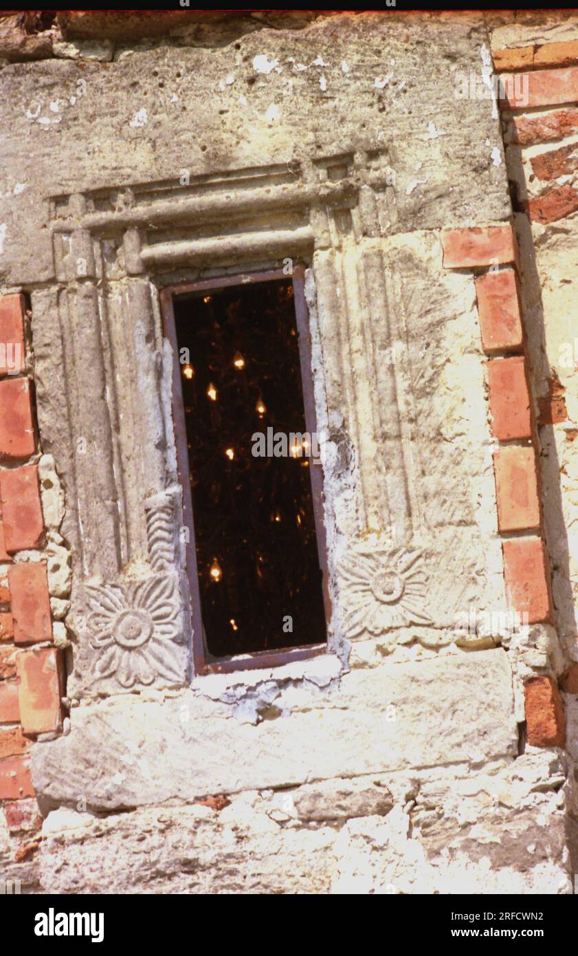 Iasi County, Romania, 1999. Exterior view of the 17th century church at ...