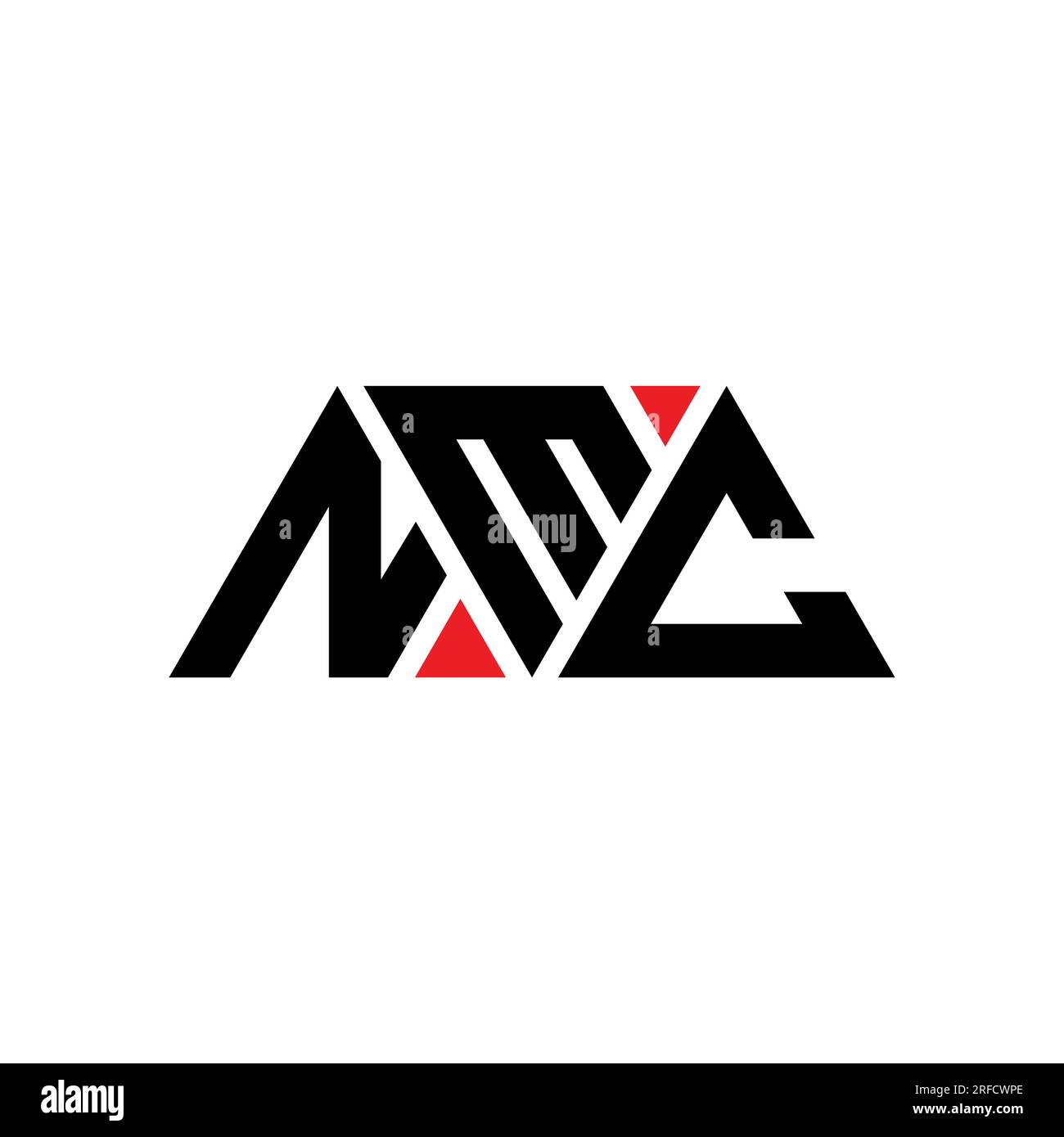 NMC triangle letter logo design with triangle shape. NMC triangle logo ...
