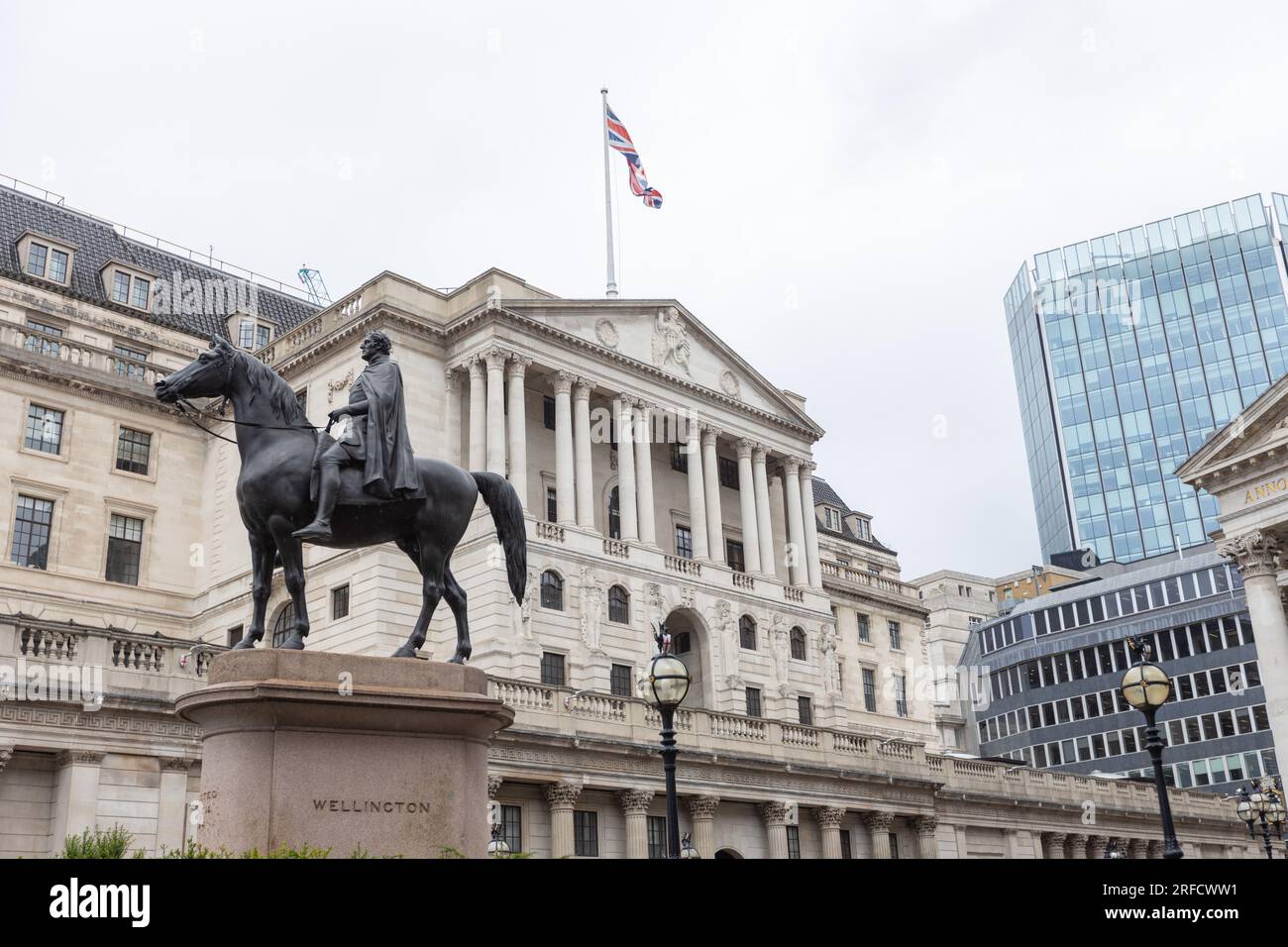 London, UK. 2 August 2023. The exterior of the Bank of England Stock ...