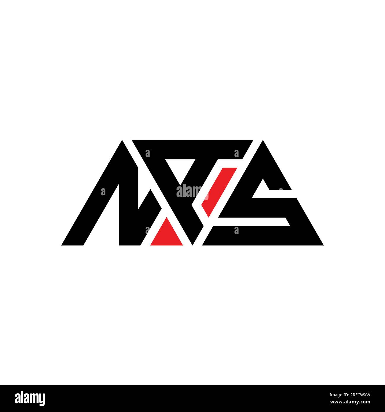 NAS triangle letter logo design with triangle shape. NAS triangle logo ...