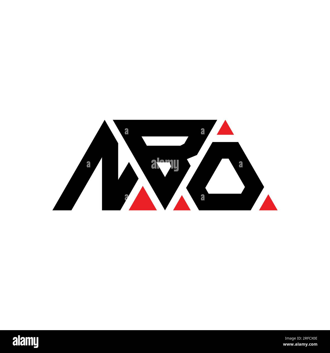 NBO triangle letter logo design with triangle shape. NBO triangle logo ...