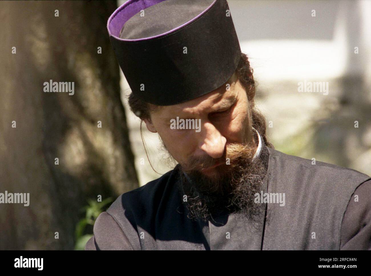 Neamt County, Romania, 1999. Portrait of monk at Bisericani Monastery ...