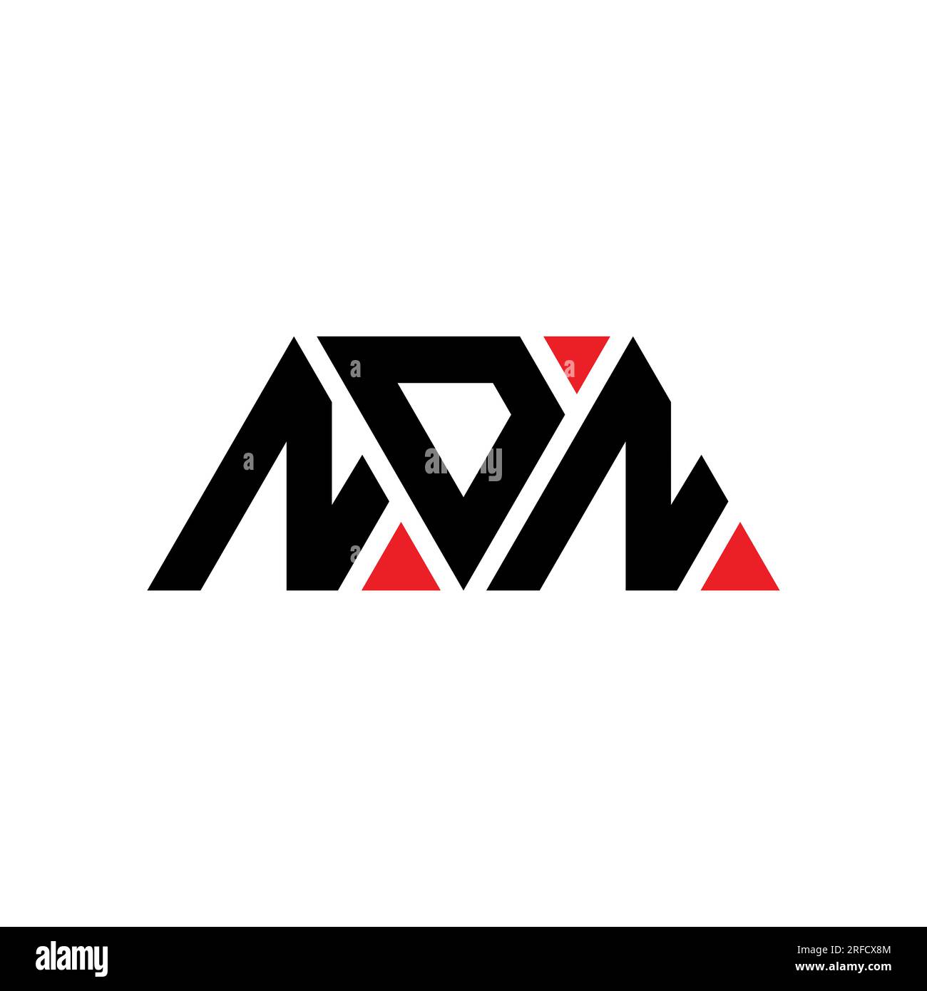 NDN triangle letter logo design with triangle shape. NDN triangle logo ...