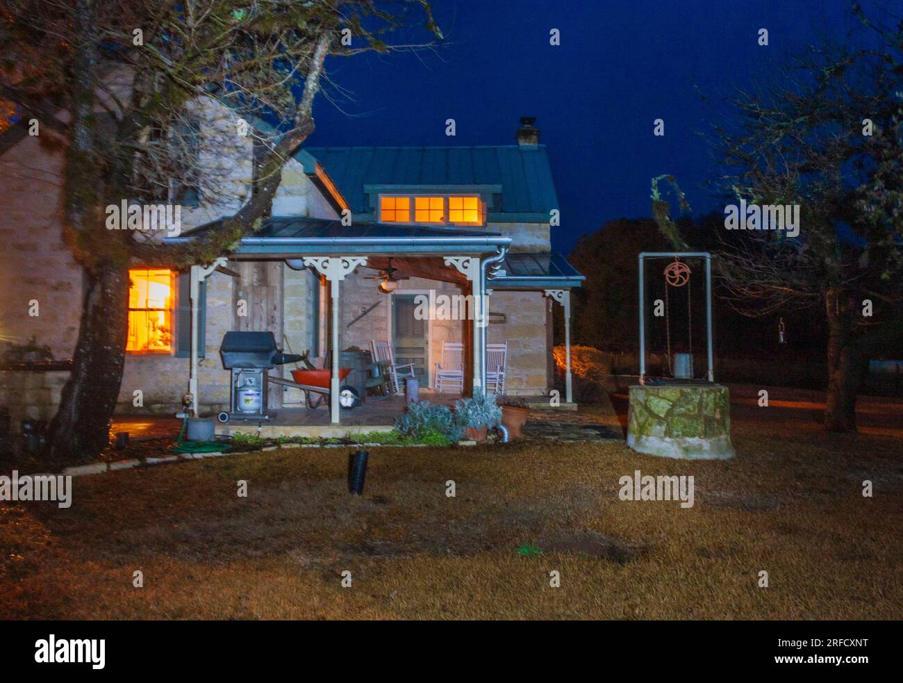 Ranch House at night at Block Creek Natural Area. Example of "Painting ...