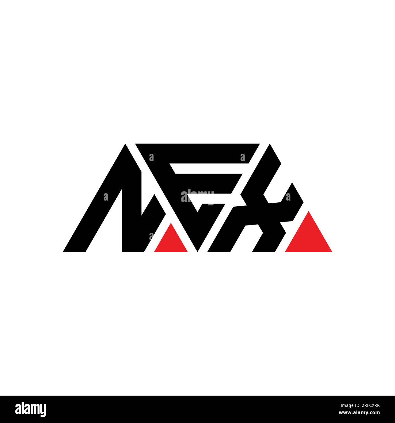NEX triangle letter logo design with triangle shape. NEX triangle logo ...