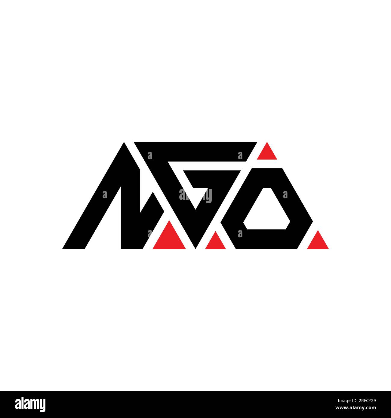 NGO triangle letter logo design with triangle shape. NGO triangle logo ...