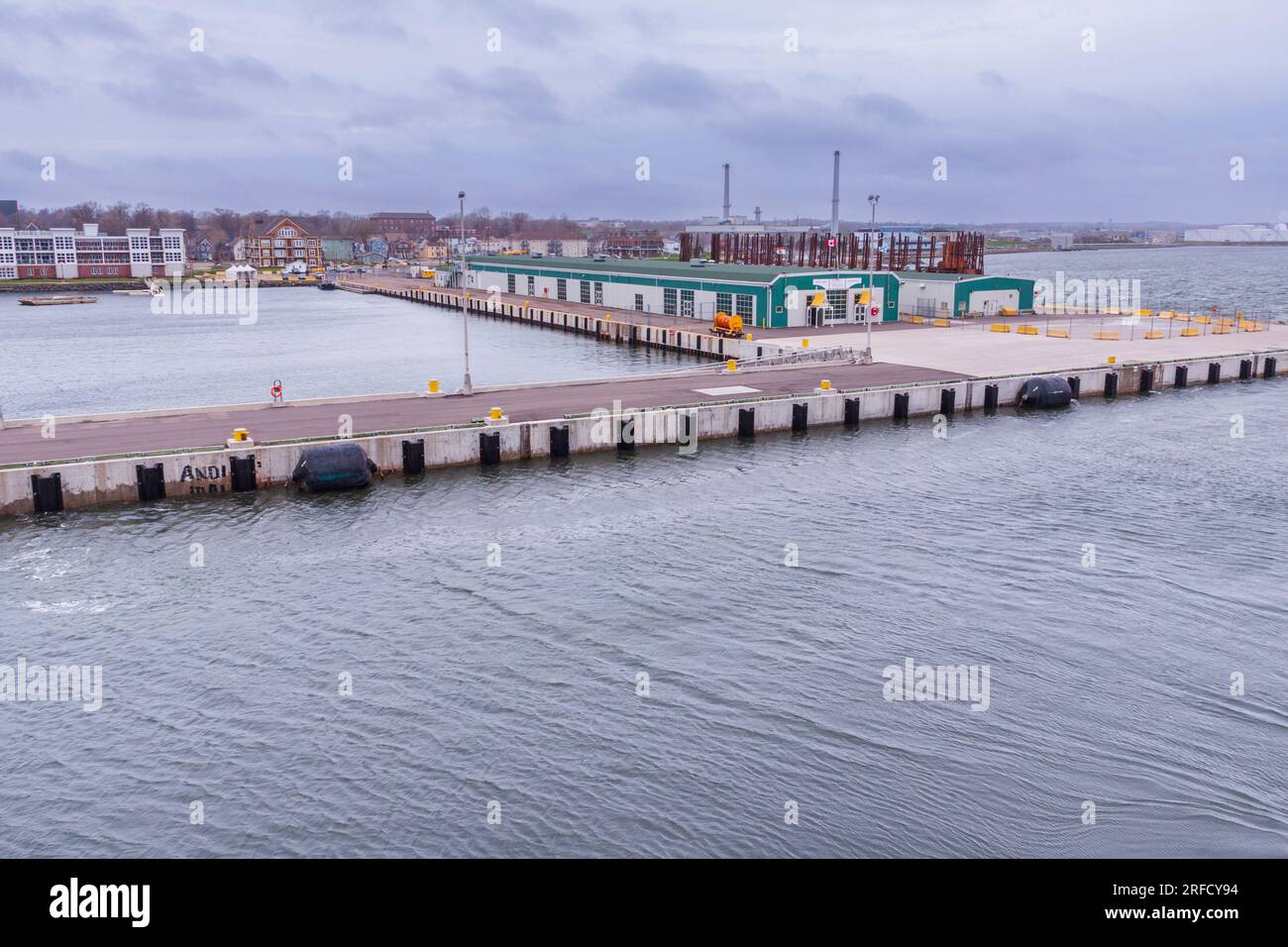 Cruise Ship dock at Charlottetown on Prince Edward Island, Canada, on a ...