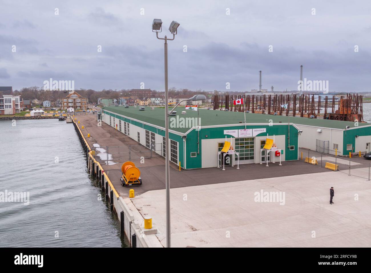 Cruise Ship dock at Charlottetown on Prince Edward Island, Canada, on a ...