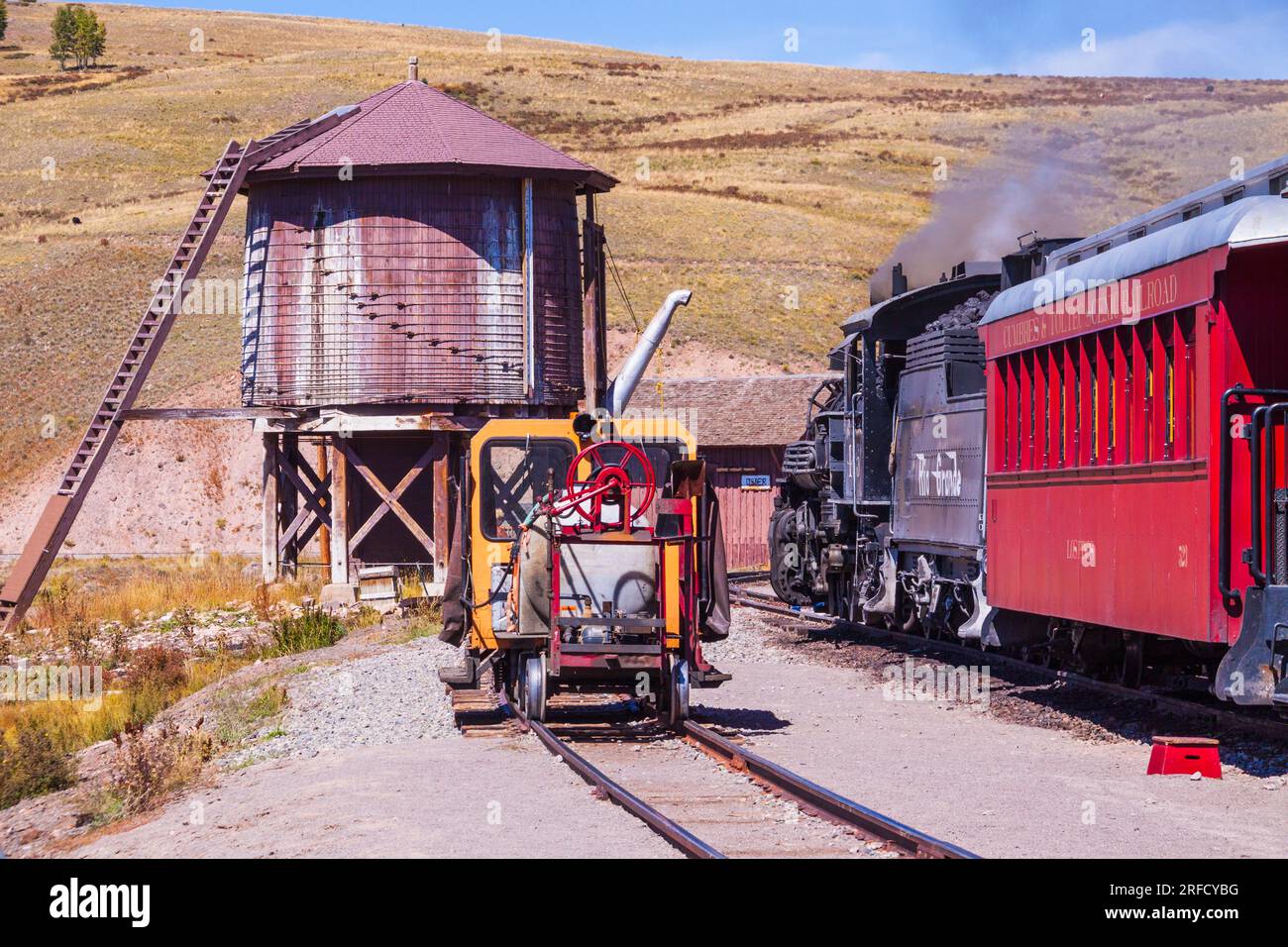 Lunch stop at Osier, Colorado, on the Cumbres and Toltec Narrow Gauge ...