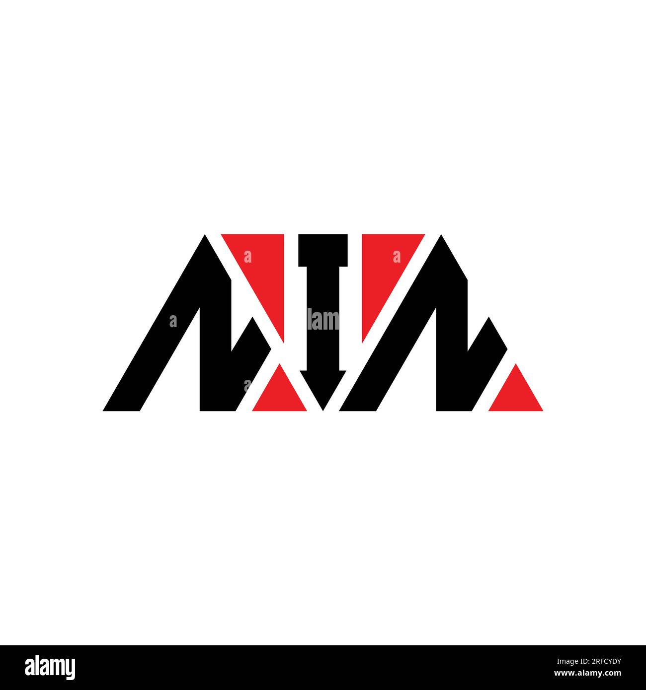 NIN triangle letter logo design with triangle shape. NIN triangle logo ...