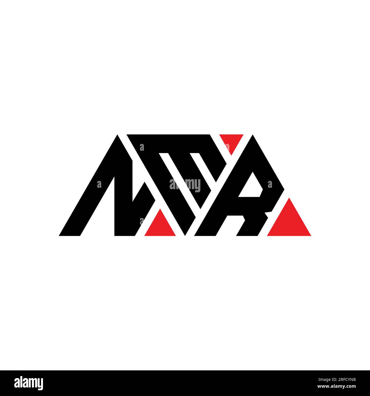 NMR triangle letter logo design with triangle shape. NMR triangle logo design monogram. NMR ...