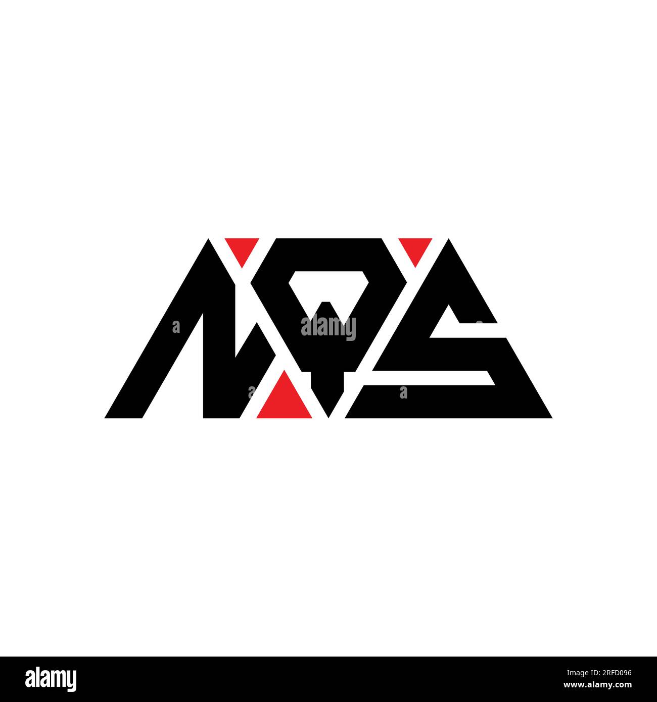 NQS triangle letter logo design with triangle shape. NQS triangle logo ...