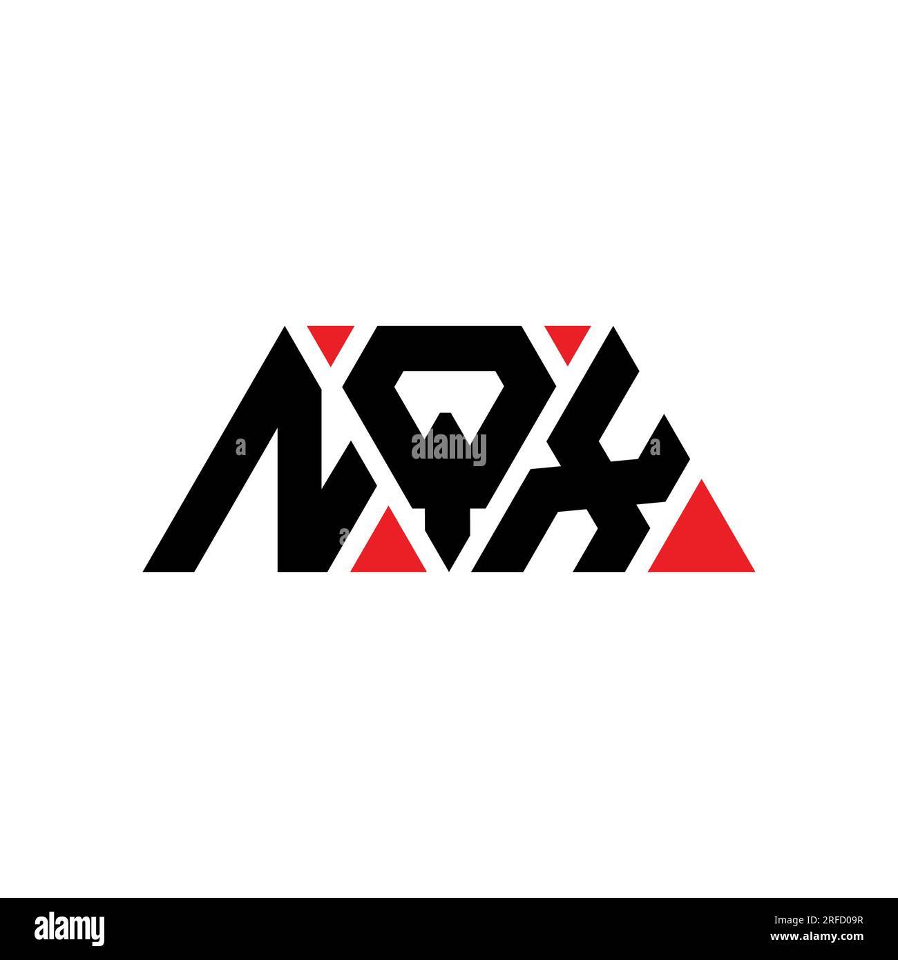 NQX triangle letter logo design with triangle shape. NQX triangle logo ...