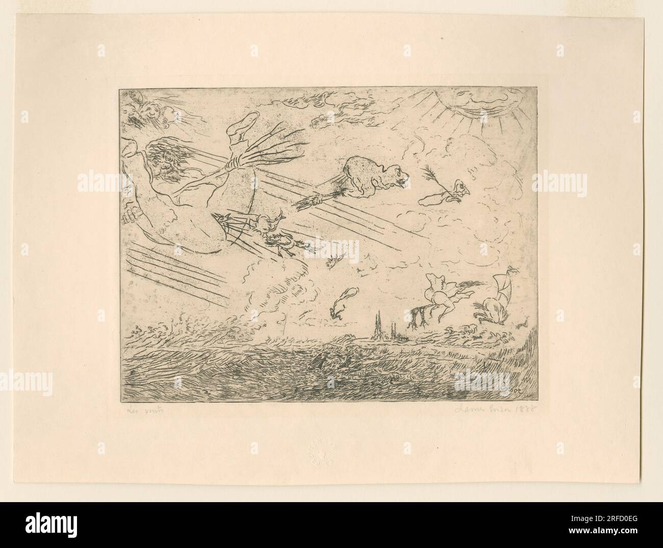 Sorciers dans la bourrasque 1888 by James Ensor Stock Photo - Alamy