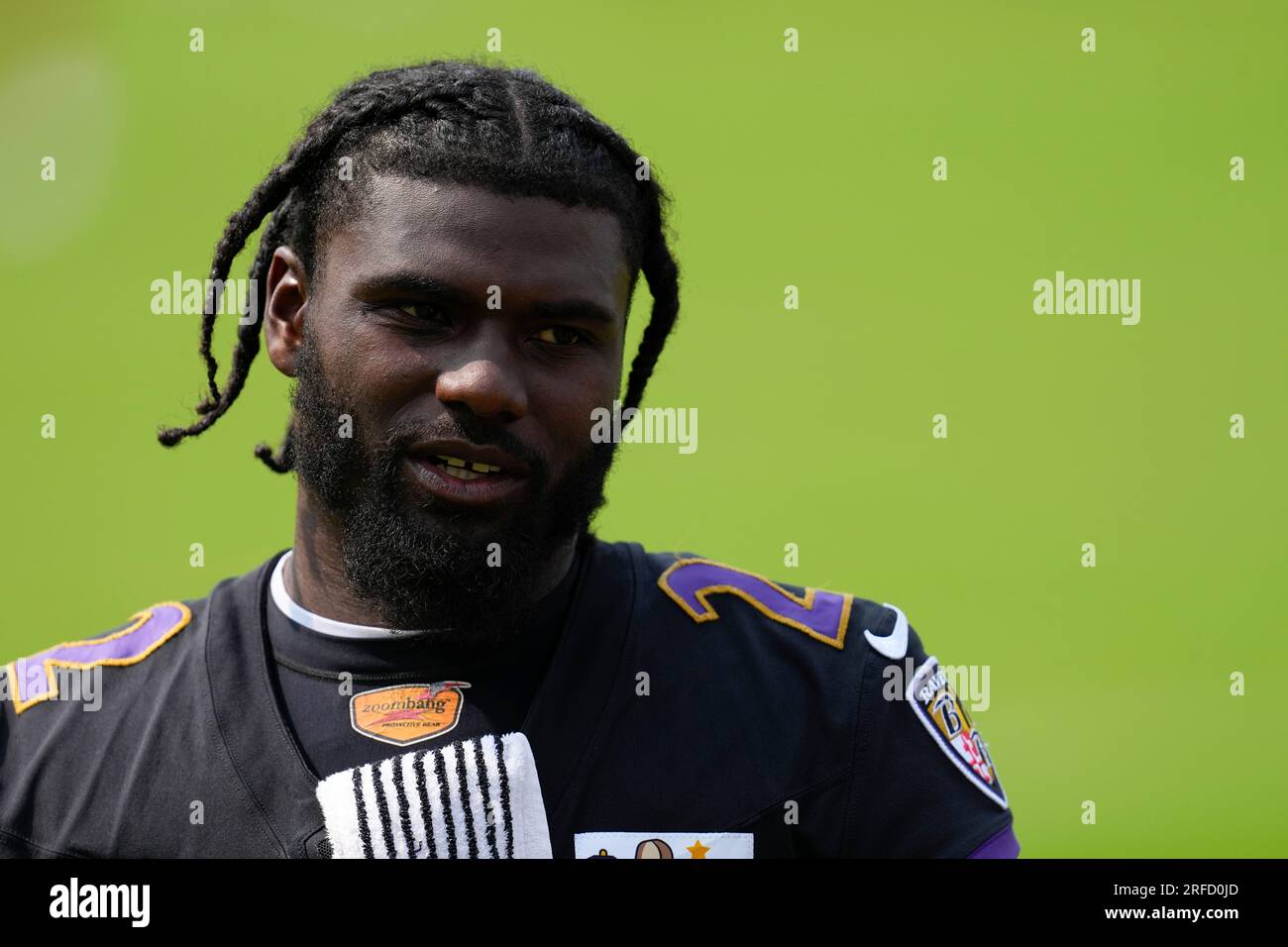 Baltimore Ravens quarterback Tyler Huntley looks on during his team's ...