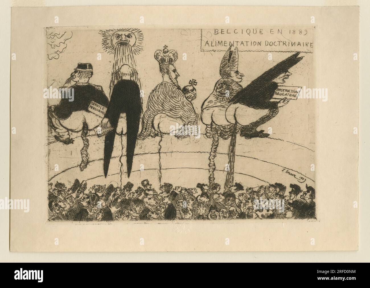 Alimentation doctrinaire 1889 by James Ensor Stock Photo - Alamy