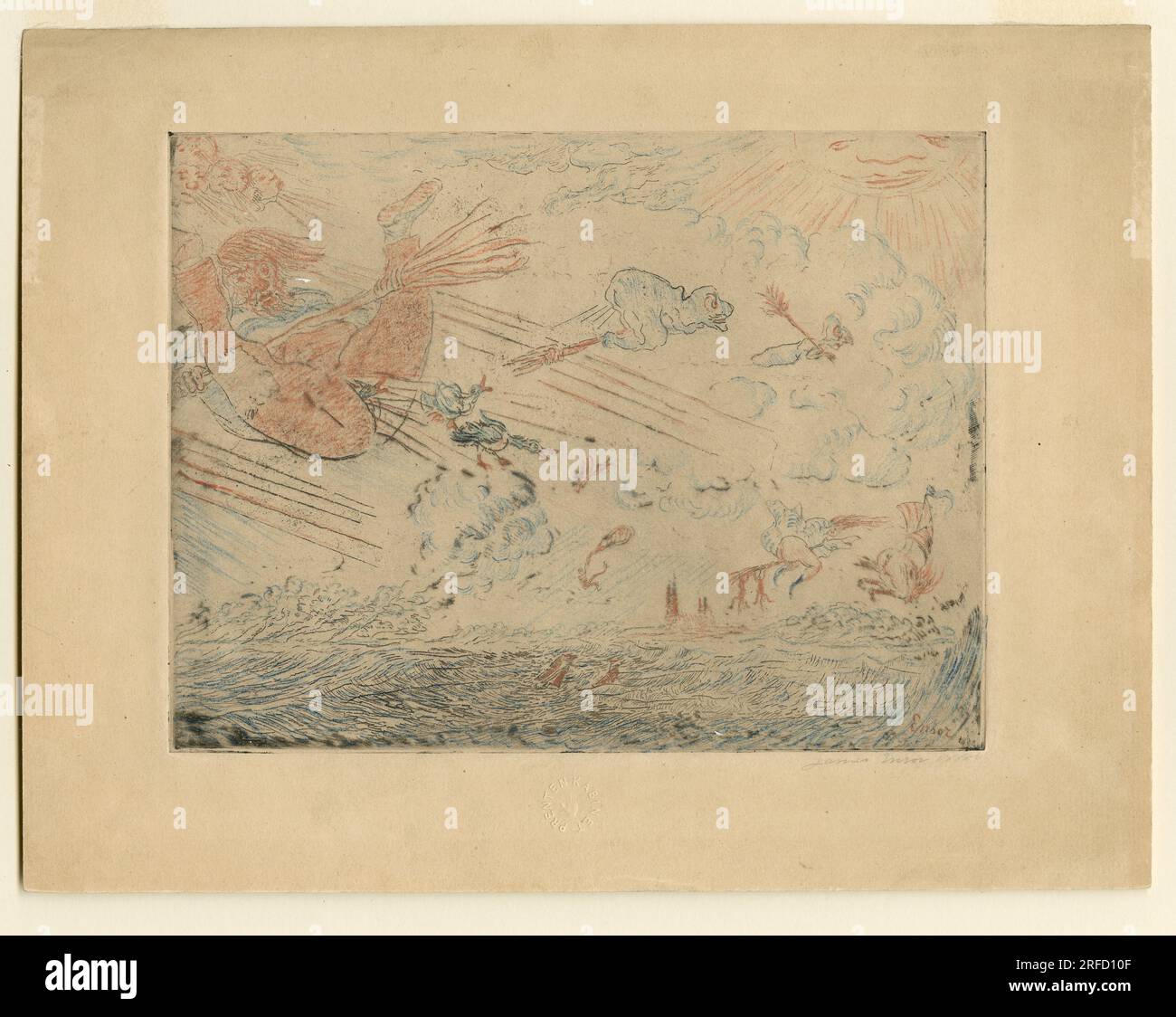 Sorciers dans la bourrasque 1888 by James Ensor Stock Photo - Alamy