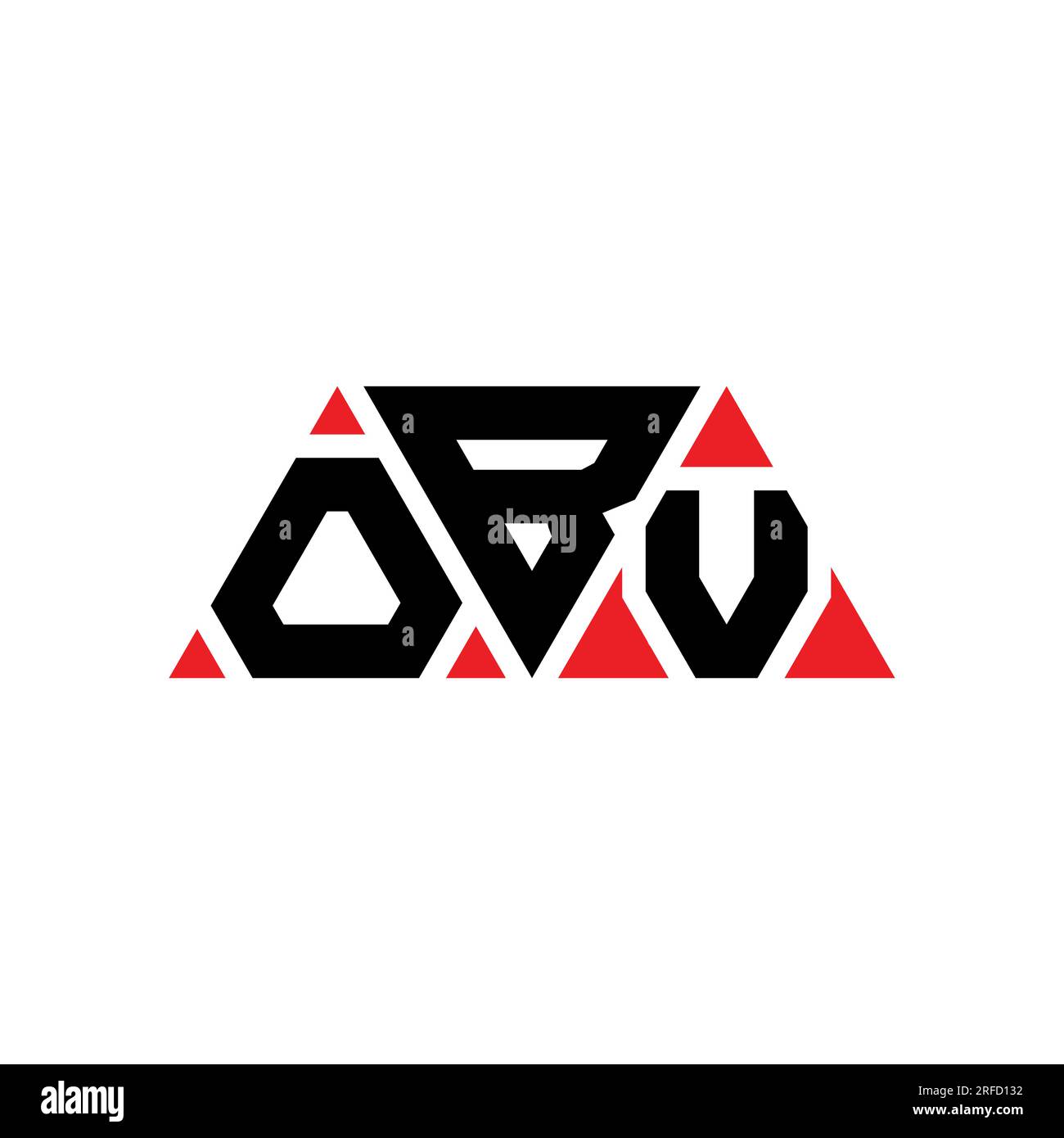 OBV triangle letter logo design with triangle shape. OBV triangle logo ...