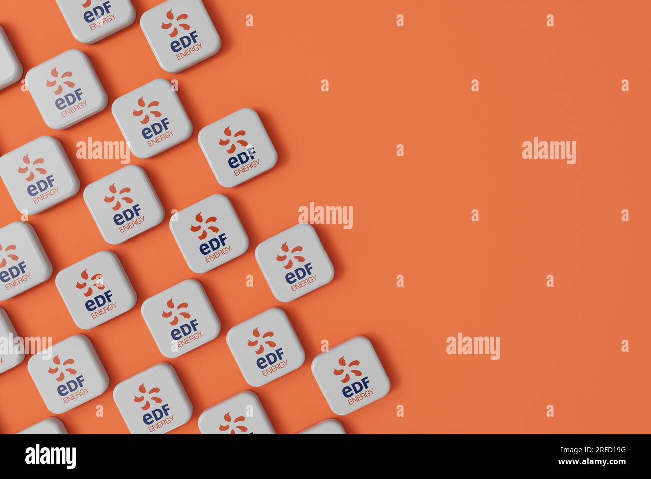 LONDON, UK - July 2023: EDF gas and electricity energy supplier company ...