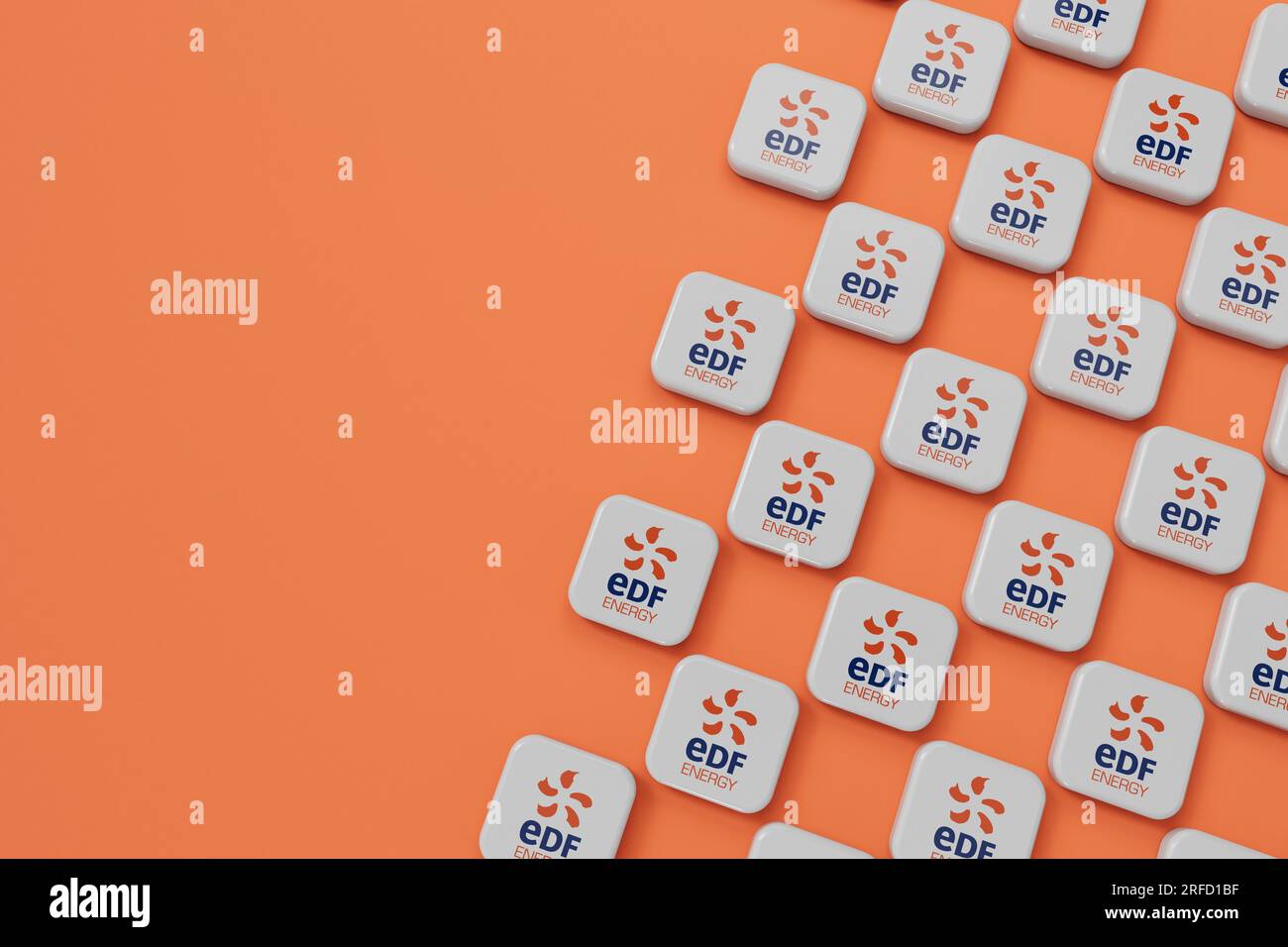 LONDON, UK - July 2023: EDF gas and electricity energy supplier company ...