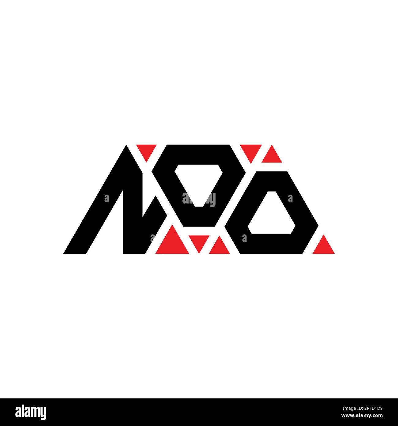 NOO triangle letter logo design with triangle shape. NOO triangle logo ...