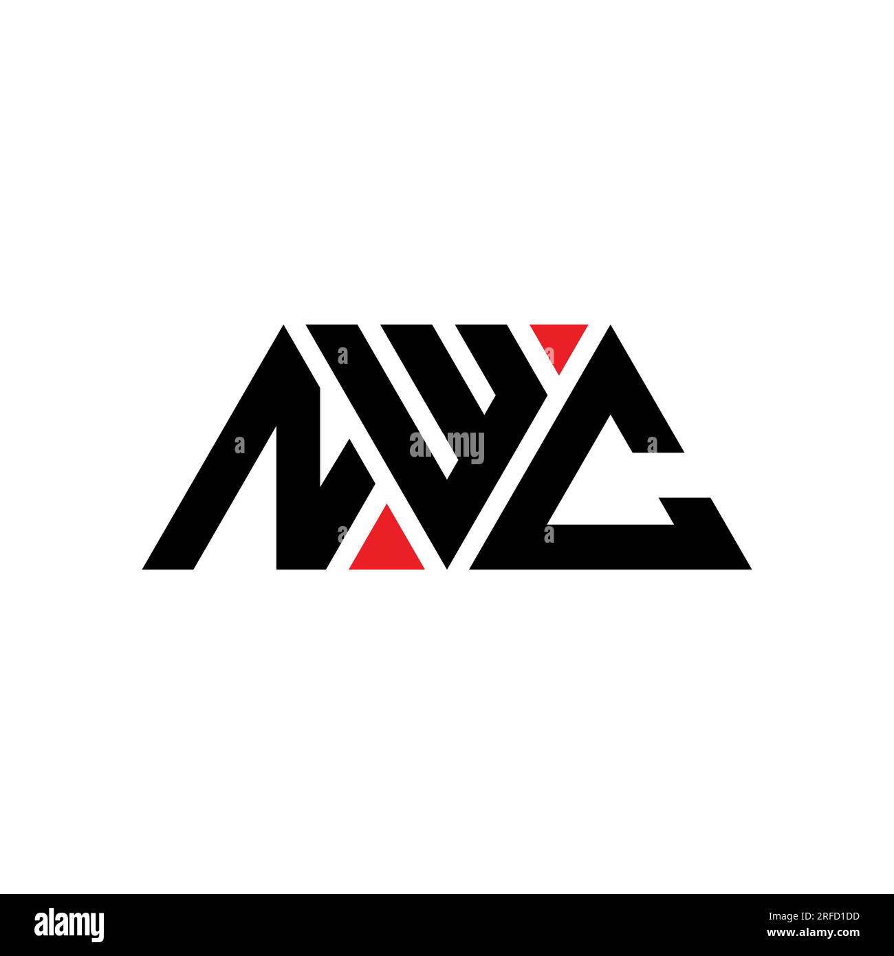 NWC triangle letter logo design with triangle shape. NWC triangle logo ...