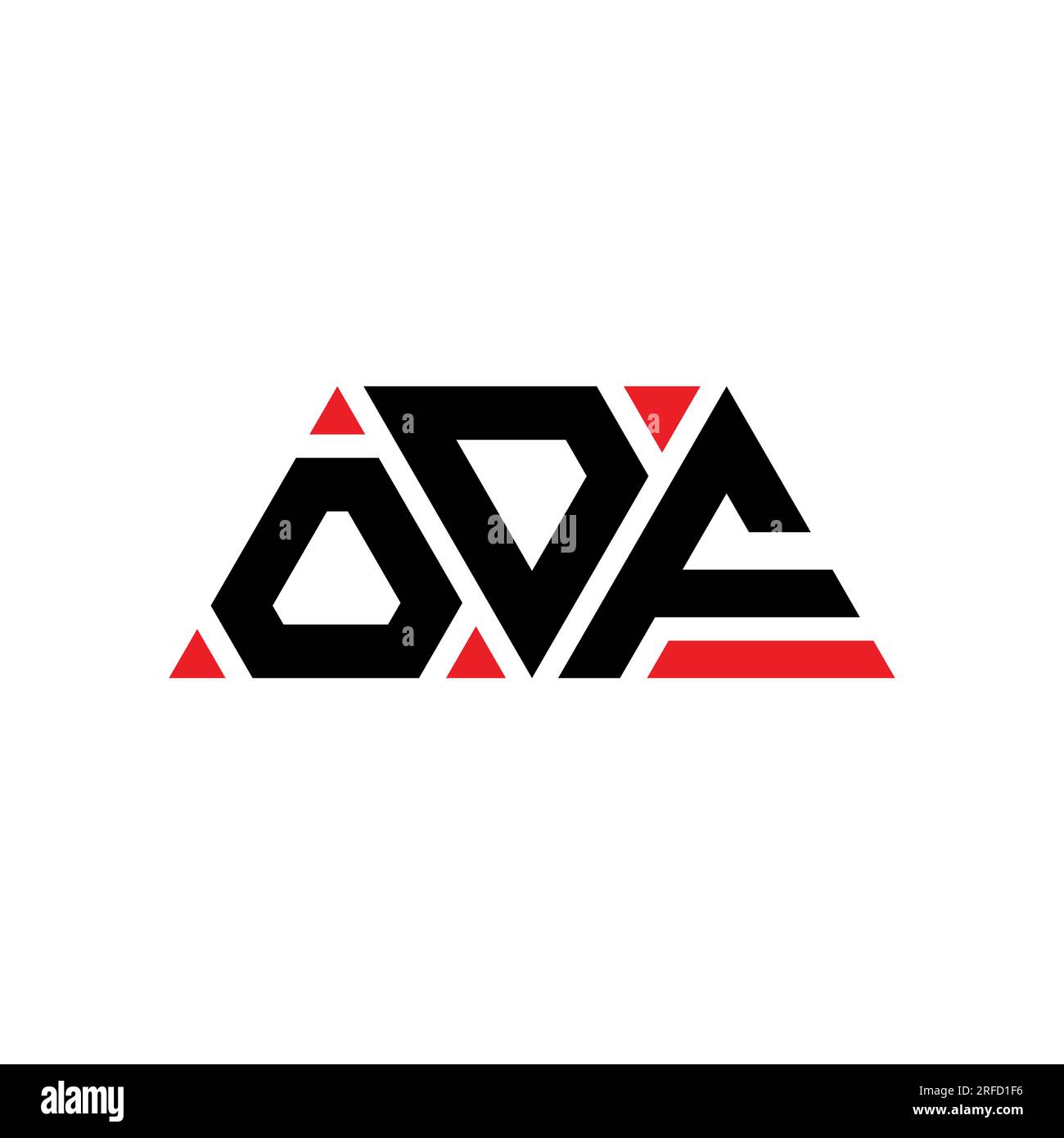 ODF triangle letter logo design with triangle shape. ODF triangle logo ...