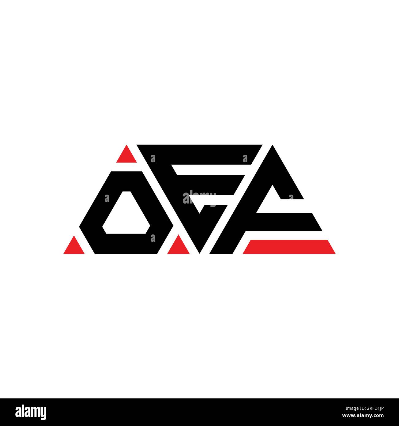 OEF triangle letter logo design with triangle shape. OEF triangle logo ...