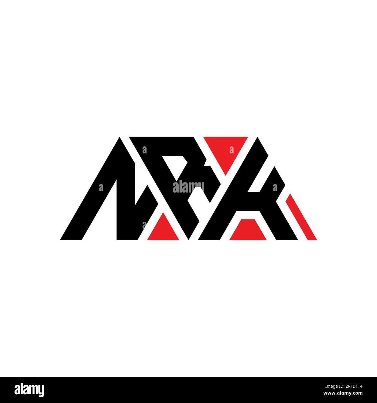 NRK triangle letter logo design with triangle shape. NRK triangle logo ...