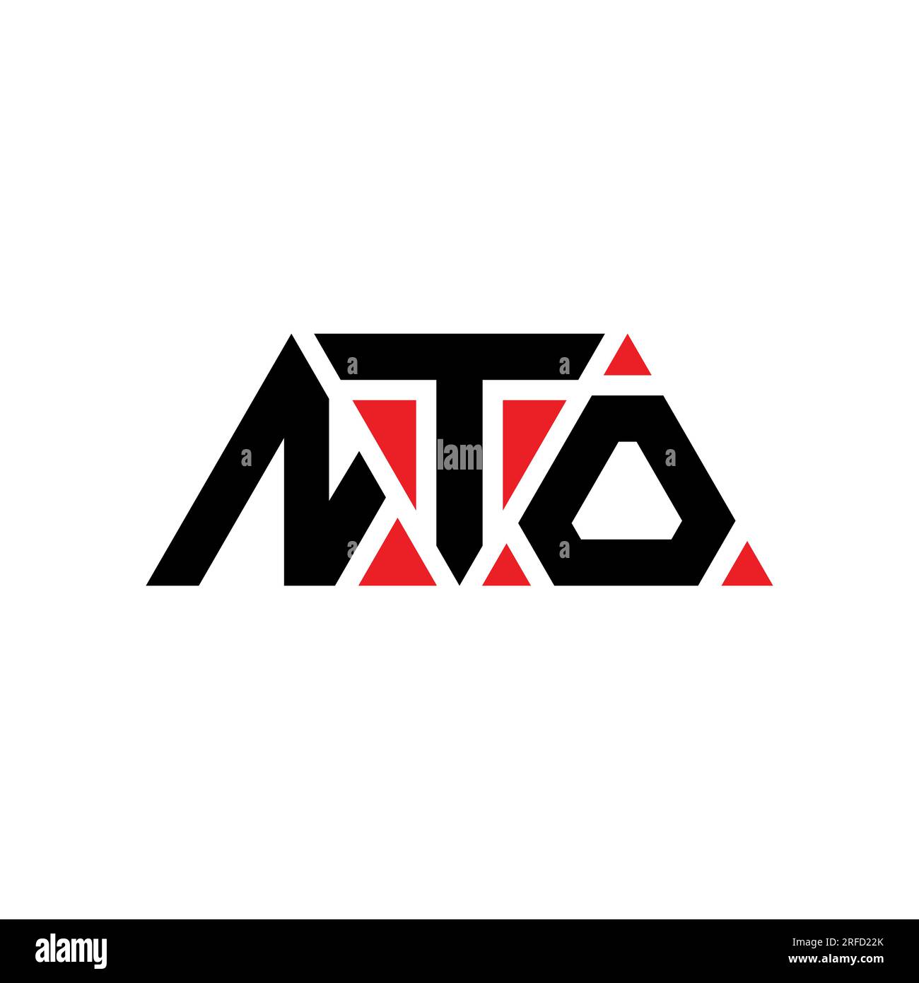 NTO triangle letter logo design with triangle shape. NTO triangle logo ...