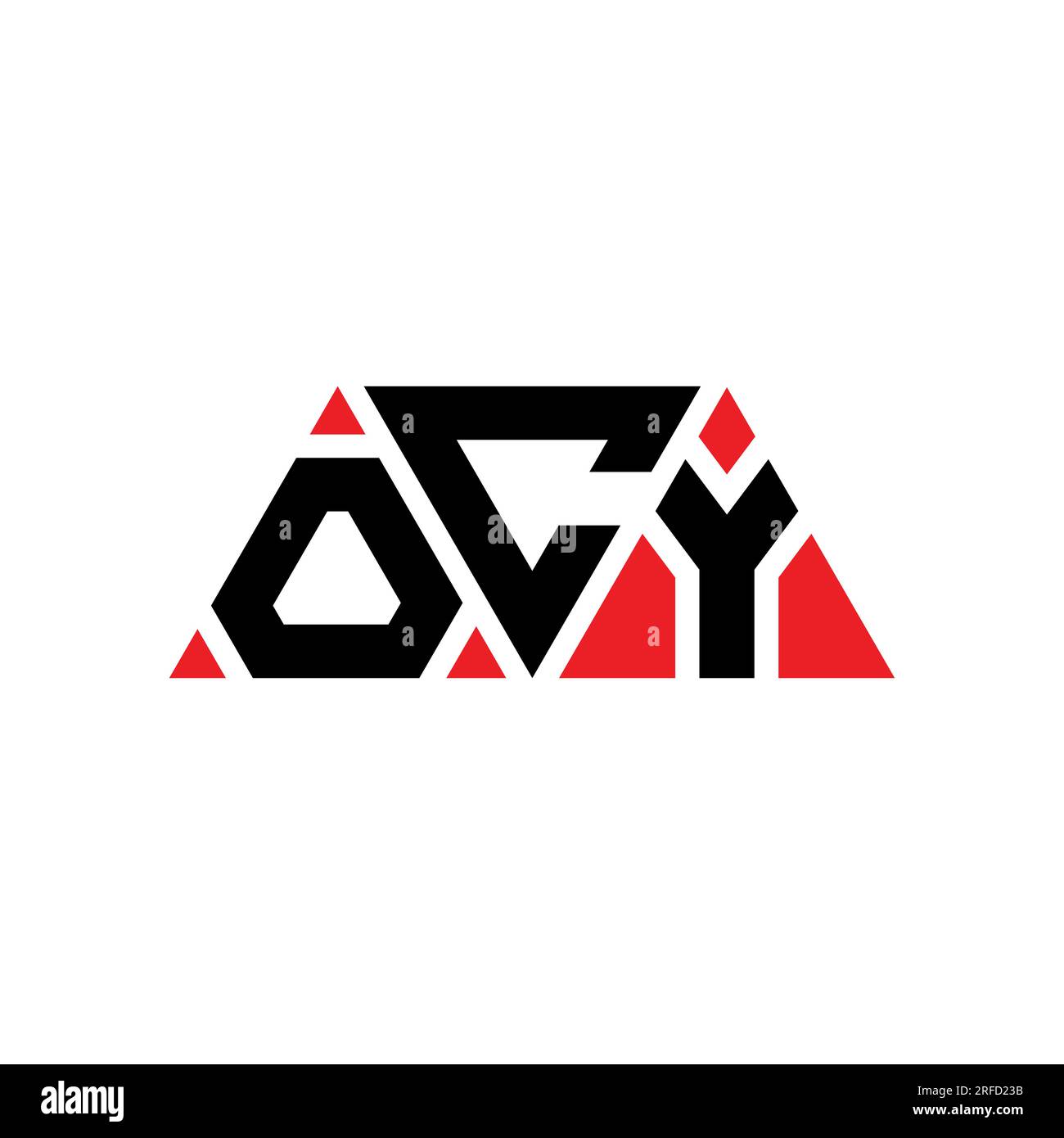 OCY triangle letter logo design with triangle shape. OCY triangle logo ...